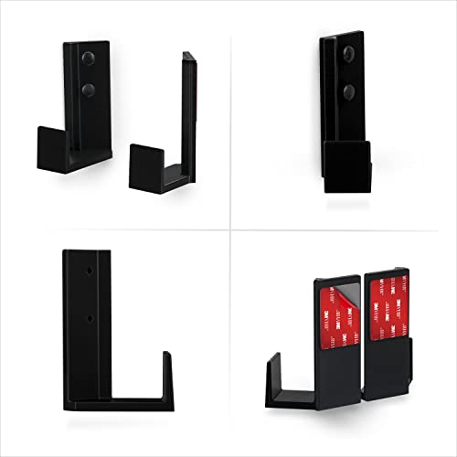 [EOL] 1.5" Corner Cable & Router Wall Mount Holder, Adhesive & Screw-in, for Routers, Network Switch, Mesh WiFi, Apple TV, Cameras, Speakers & More, for Devices Up to 1.5" / 38mm Wide, (Black) [EOL]