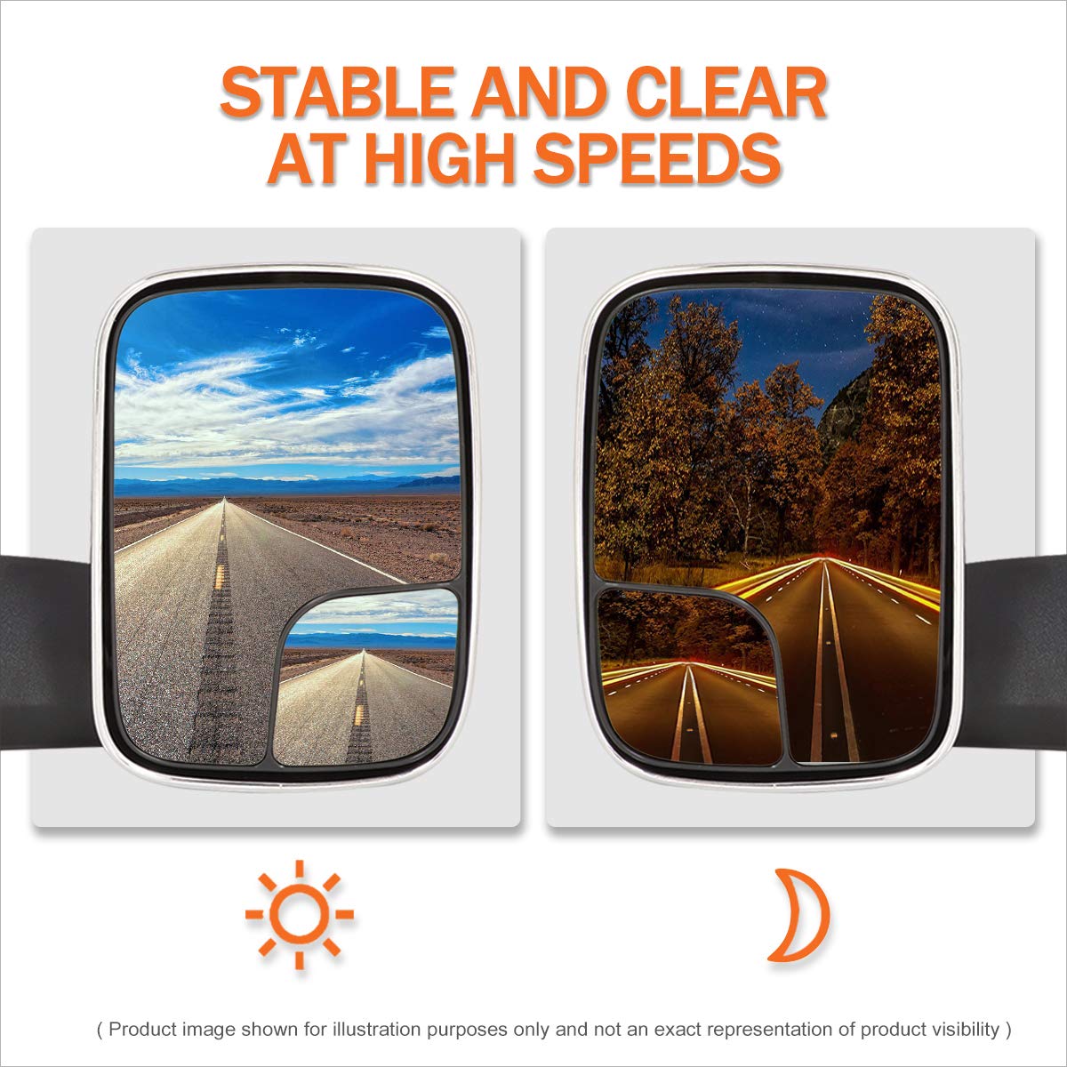[Pair] Power Tow Towing Mirrors Side Mirrors w/Smoked LED Signal Compatible with 94-97 Dodge Ram 1500-3500,Chrome