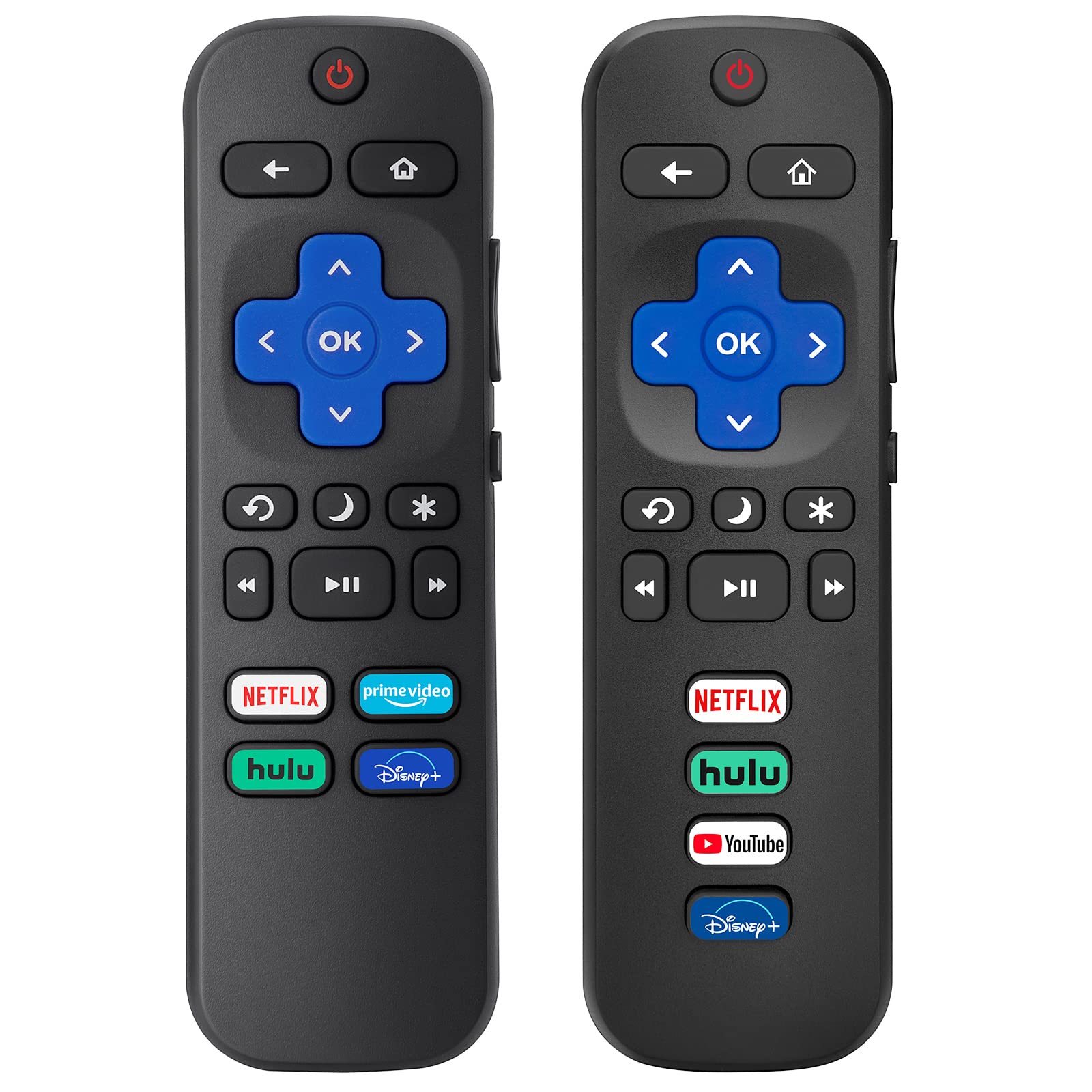 【Pack of 2】 Replacement Remote Control for Roku TV,for Hisense Roku for TCL Roku for Onn Roku Series Smart TVs(NOT for Roku Stick and Box)