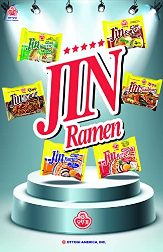 [OTTOGI] Jin Ramen, Spicy Flavor - Korean Instant Ramen Noodle, Best Tasting Soup Traditional Instant Ramen (120g) -18 Pack