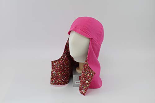 [NOGADA] Korean Style Welding Hood, High Quality Welder Cap Made in Korea, 100% Top Quality Korean Cotton Used, Head & Neck Coverage for Welding/Gauging/Grinding (Small, Dark Pink)