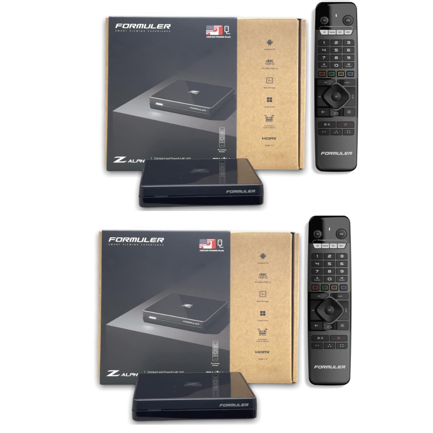 { Package of 2 } FORMULER Z Alpha Android Dual Band 5G 1GB RAM 8GB ROM 4K Smart Learning Remote with IR MYTVONLINE2 ( Pack of 2 )