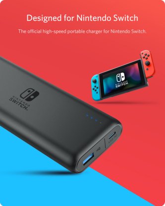 [Power Delivery] Anker PowerCore 20100 Nintendo Switch Edition, The Official 20100mAh Portable Charger for Nintendo Switch, for use with iPhone X/8, MacBook Pro, and More