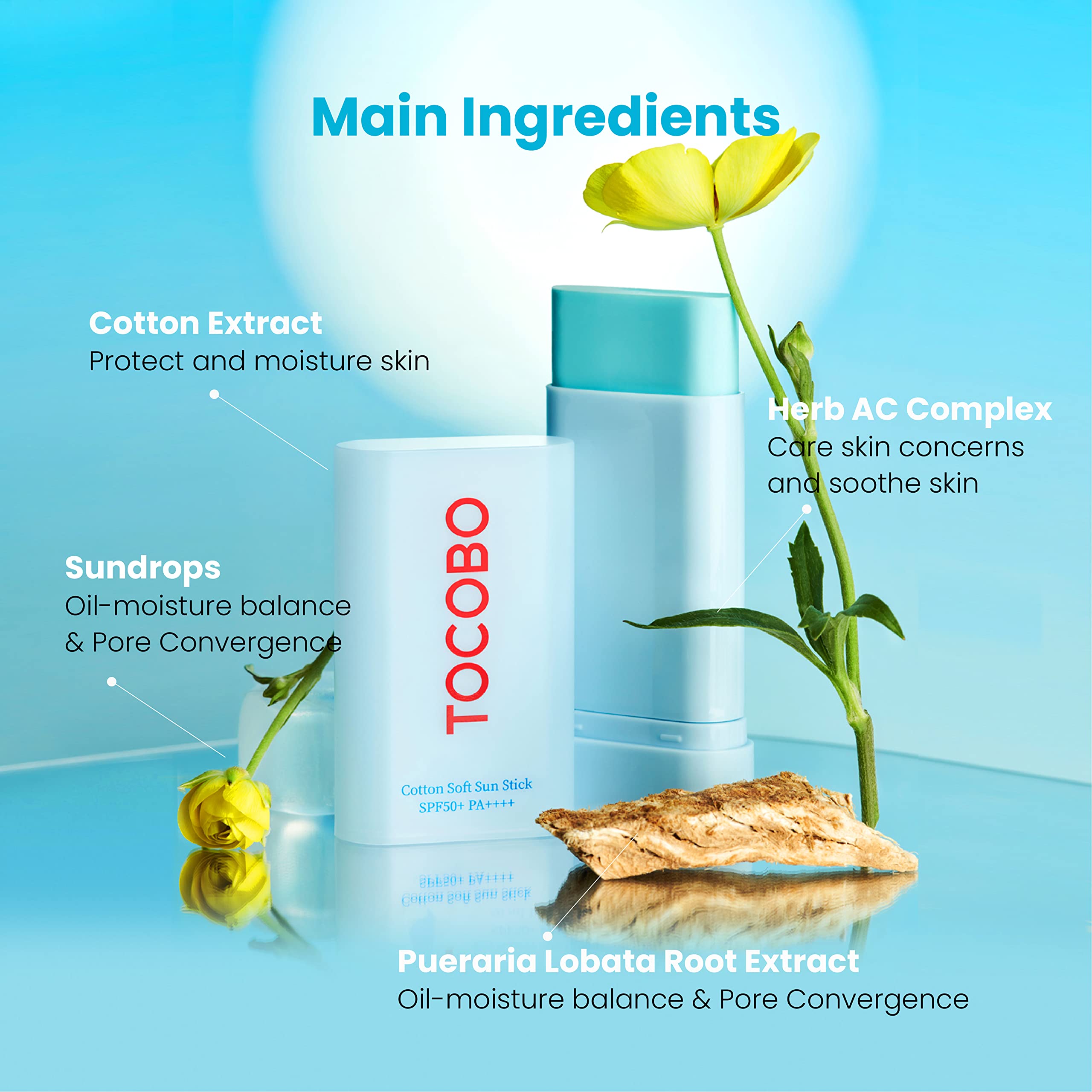 [TOCOBO] Cotton Soft Sun Stick 19g + AHA BHA Lemon Facial Toner 150 ml