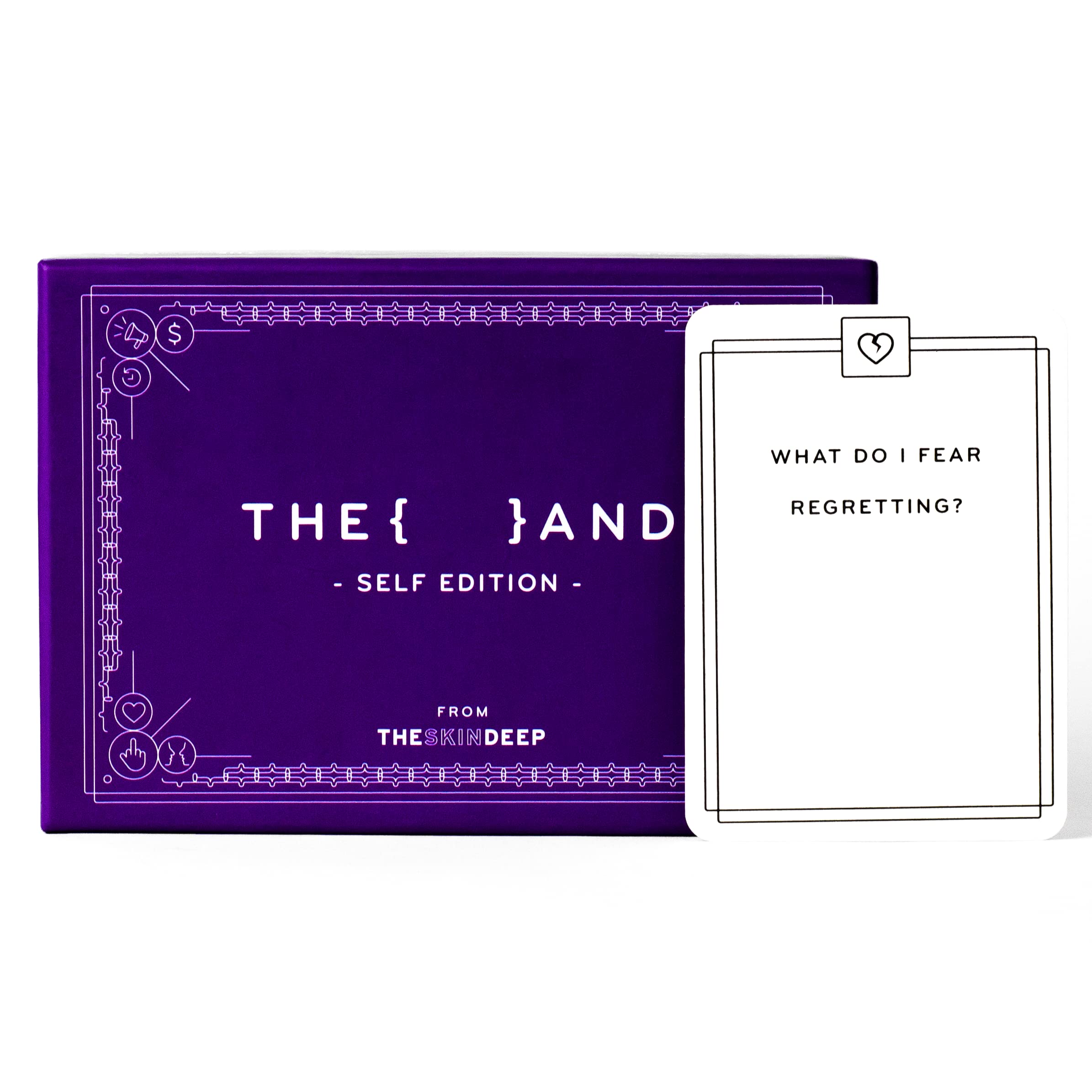 {THE AND} Self Love Edition - 199 Self Reflection Cards to Improve Self Awareness - Self Care Question Card Deck to Prompt Mindfulness & Meditation - Explore Identity for Women & Men by The Skin Deep