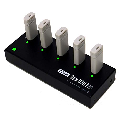[New Update Version] EZ DUPE 1 to 4 Mini USB Plus MK II Duplicator - Standalone Portable USB Flash Media Thumb Drive Compact Copier (DM-FU0-5V04B-V2)