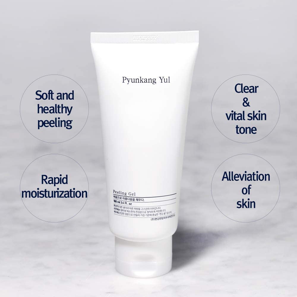 [PKY] Pyunkang Yul Peeling Gel with Immediate Visible Effect, Mild and Smooth Face Scrub with Papaya and AHA, Zero-Irritation, Korean Skincare (3.4 Fl.Oz, 100ml)
