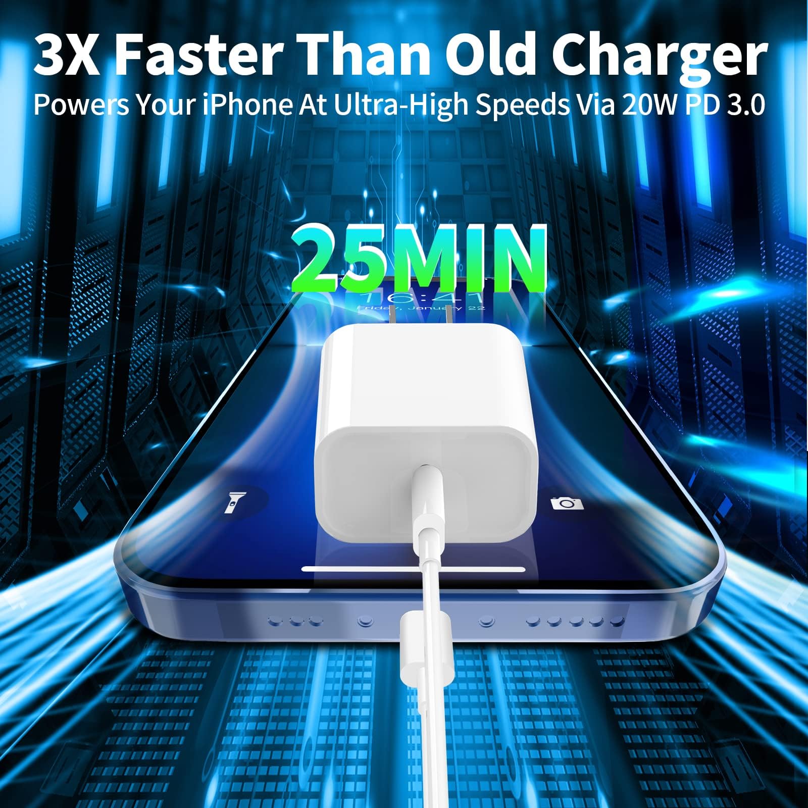 【MFi Certified】iPhone Charger Fast Charging, Redpark 3Pack PD 20W USB-C Power Adapter Type-C Wall Charger with 3Pack 6FT Type-C to Lightning Cable for iPhone 14 13 12 11 Pro Max Mini XS XR X 8 SE iPad