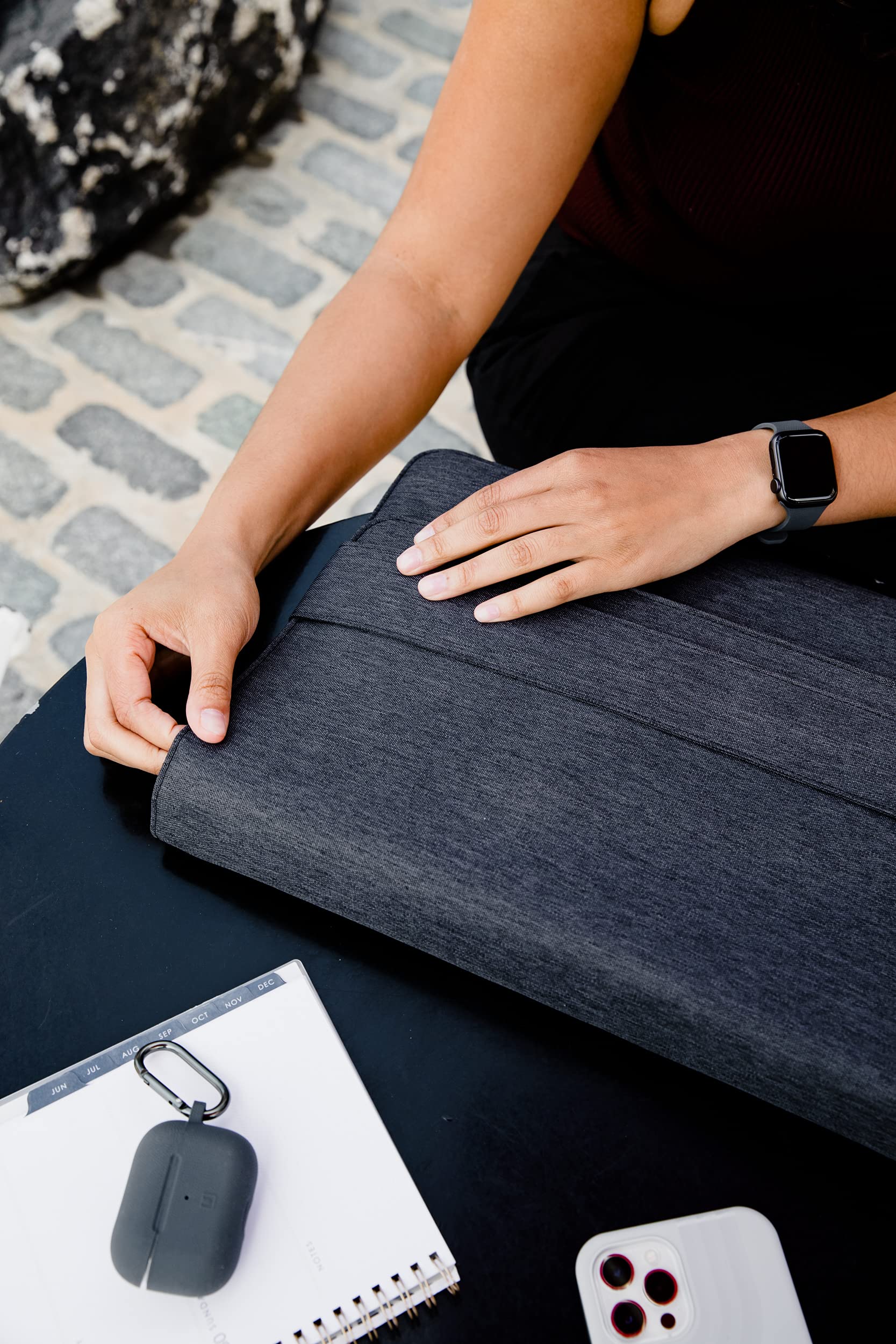 [U] by UAG Mouve 16-inch Laptop Sleeve Sleek & Modern Padded Protective Carrying Case Snug Tailor Fit, up to 16-inch Devices, Compatible with MacBook Pro, Dark Grey