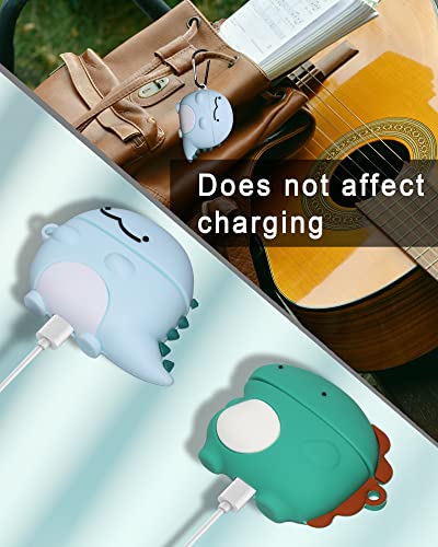 【2Pack】Cute Dinosaur For AirPods 3 Case Cover 2021, 3D Cartoon Animal Silicone For AirPods 3rd Generation Accessories Set, Lovely Cover Compatible With AirPods 3rd Gen Case Dinosaur【2021 Released 3st】
