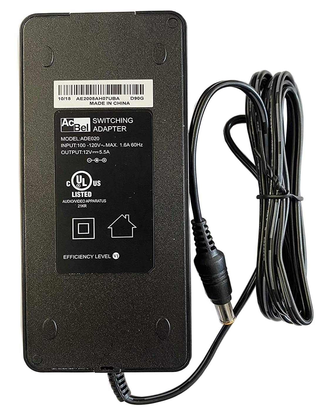 [UL Listed] 12V AC/DC Adapter Compatible with LG Flatron LCAP07F E1940T 50 W1943S L1970H L1960TQ E2040T E2050T E2240S E2290T W2230S E2340T E2350W E2360VPN E2360VT W2486L L1770HQ D2743PN L1980Q Charger