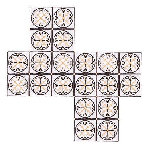 [Waterproof Tile Stickers - 20PCS Diagonal Self-Adhesive Floor Stickers for Living Room Decor - DIY Waterproof Floor Decoration Stickers]