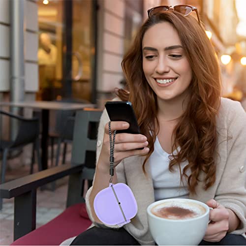 [Upgrade] VAEKNVG Silicone Case Compatible with JBL Vibe 200TWS, Shockproof Protective Earbuds Case with Carabiner Accessories(Red) (Pink)