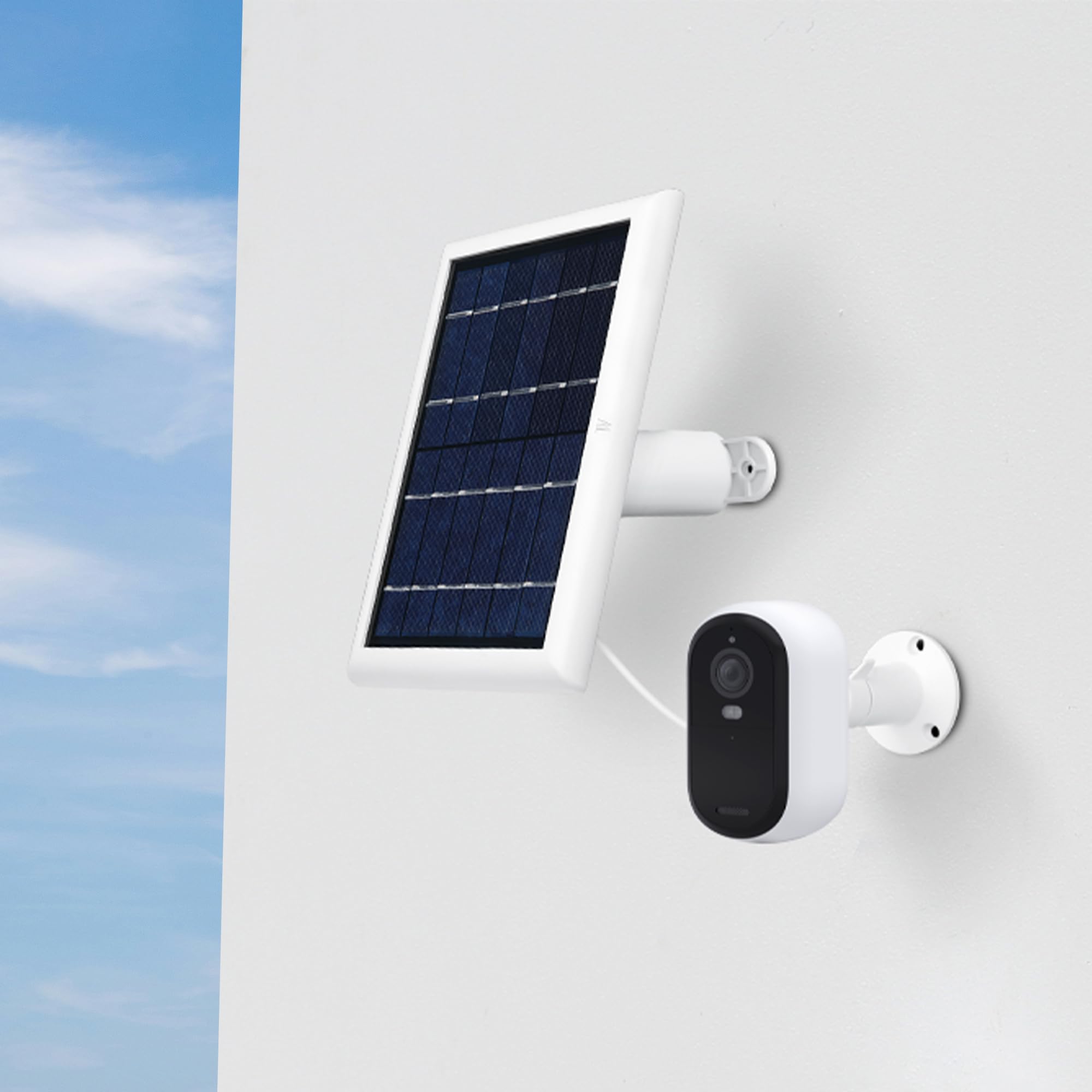 [Updated Version] Wasserstein Solar Panel with 13.1ft/4m Cable Compatible with Arlo Essential Spotlight/XL Spotlight Camera (2-Pack, White) (NOT Compatible with Arlo Ultra, Pro 1/2/3, HD, Floodlight)