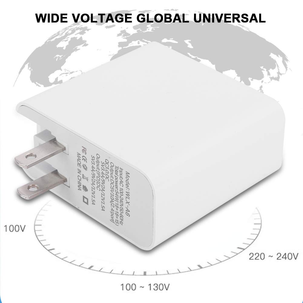 γππ‘π«π’π¬ππ¦ππ¬ ππ’ππγ 18W Charger, High Temperature Resistance 4 Port Charger, Durable PD Dual Chip Built-in Intelligent Chip for Traveling Outdoor Business(U.S. regulations)