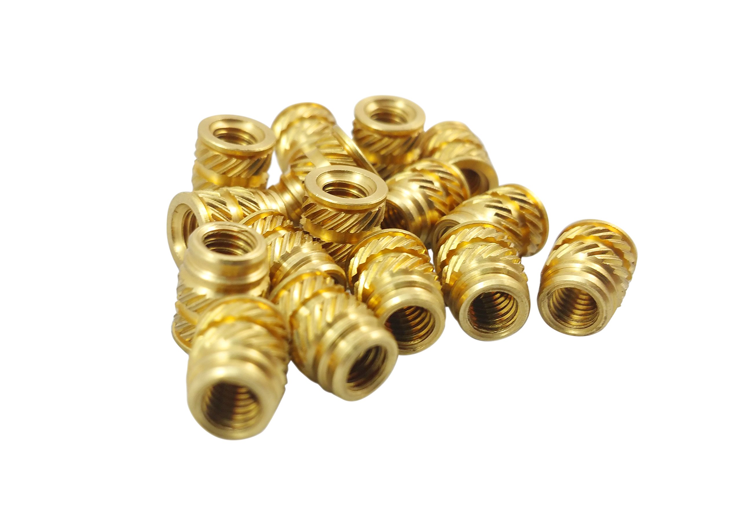 [initeq] #8-32 Threaded Heat Set Inserts for 3D Printing (100, Long)
