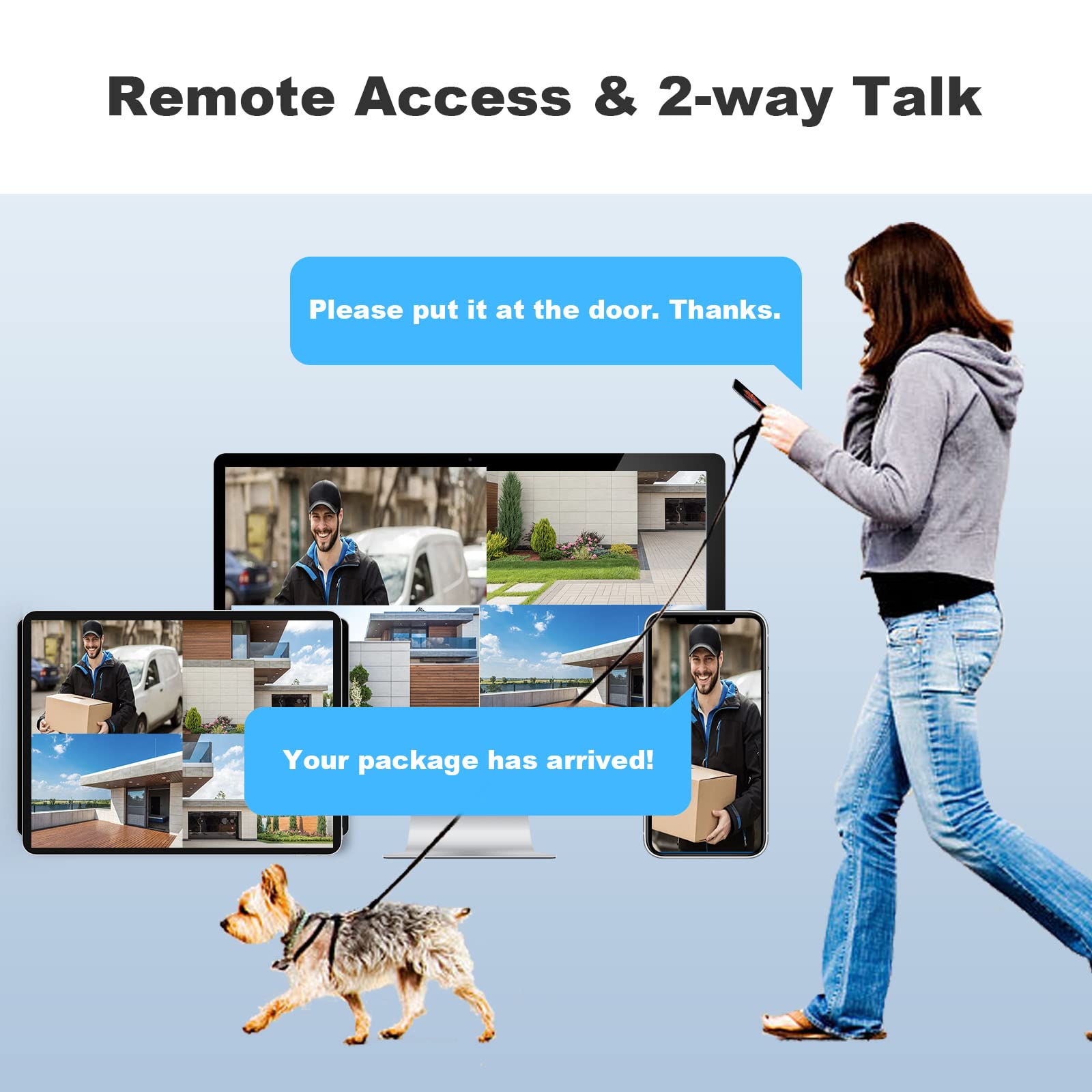 【2K, Auto Tracking】 STOXTAR Home Security Camera System Wireless, 8pcs 3MP PTZ WiFi Security Cameras Outdoor with Floodlight, 2-Way Audio, AI Human Detection, 10CH NVR with 1TB HDD for 24/7 Recording
