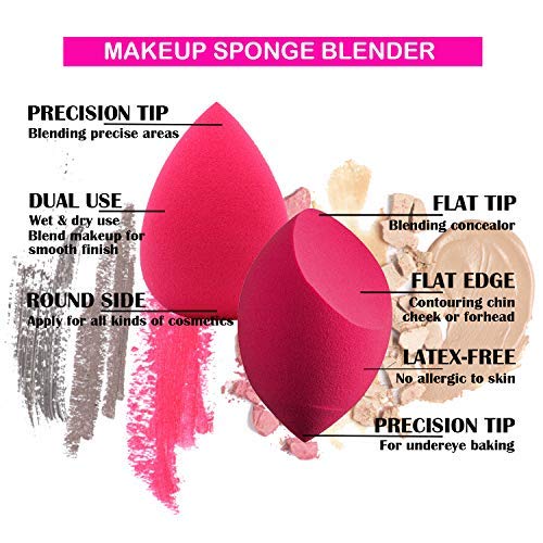 【3-pack]Bellixe Beauty Makeup Sponge Blender,No-Latex Soft Cosmetic sponge