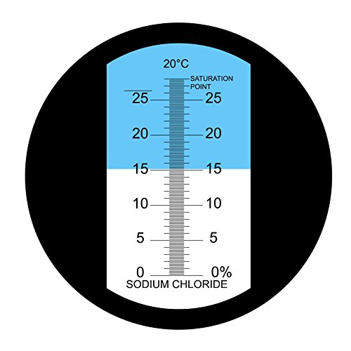 0-28% Salinity Refractometer ATC, Sodium Chloride (NaCl) Salt Level Meter Tester, Test Kit for Sea Water Brine Seawater Food Industry Pickle Soy Sauce, ±0.2% Accuracy
