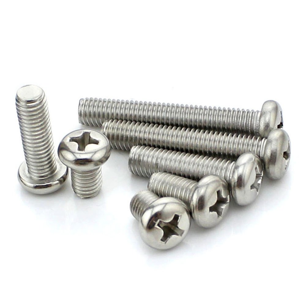 #0-80,#0-90 Phillips Pan Head Machine Screws Assortment Kit,10 Size (300 Piece),304 Stainless Steel,Full Thread