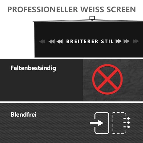 【Wider Style】 RAUBAY 78.7 x 78.7in Large Collapsible Black Backdrop Screen Portable Retractable Panel Photo Background with Stand for Video Conference, Photographic Studio, Streaming