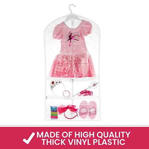 [Pack Of 2] Clear Dance Garment Bags For Dancers With Pockets
