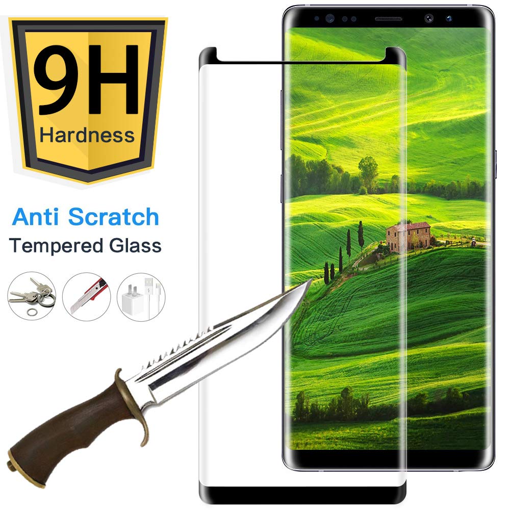 【2-PACK】Coolpow Designed for Samsung Galaxy Note 8 Screen Protector, Case Friendly, Anti-Bubble,3D Curved,Full Screen Coverage,9H Hardness,HD Clear, Samsung Note 8 Screen Protector Tempered Glass Film