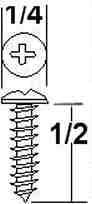 #5 x 1/2" Flat Black Round Head Phillips Wood Screws - Pack of 25 - Self Tapping Screws for Wood - RH512-SBL