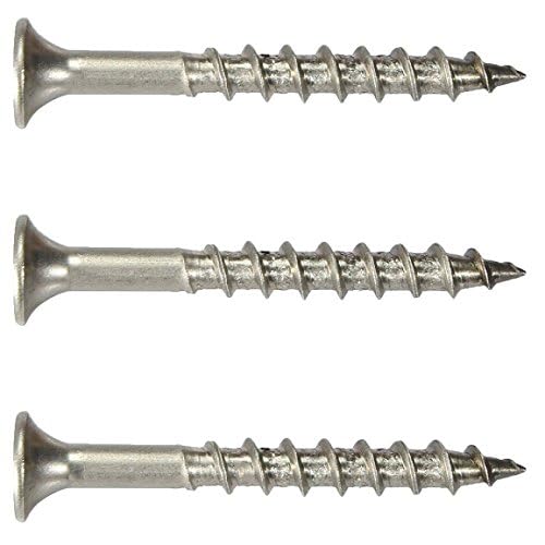 #10 x 2" Deck Screws 18-8 Stainless Steel, Square Drive, Type 17 Wood Cutting Point, Quantity 100, Size Number 10 x 2" Long by Fastenere