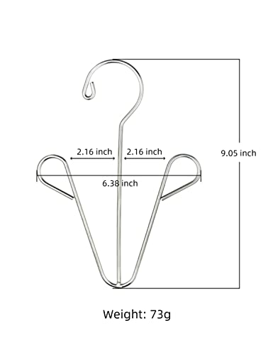【3-Pack】 Waikas Space Saving Hangers for Shoes, 23cm, 304 Stainless Steel