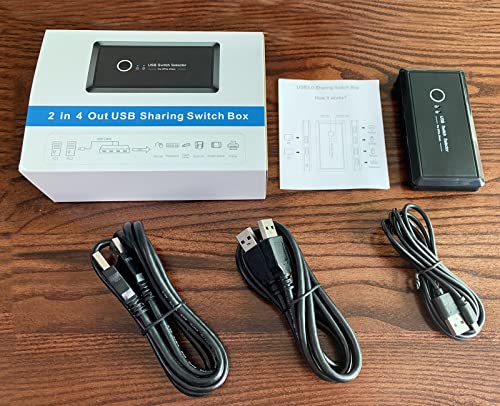 【Bundle】 YINNCEEN USB 3.0 Switcher Selector 2 Computer Sharing 4 USB Devices and USB 3.0 to SATA IDE Adaper Hard Drive Reader