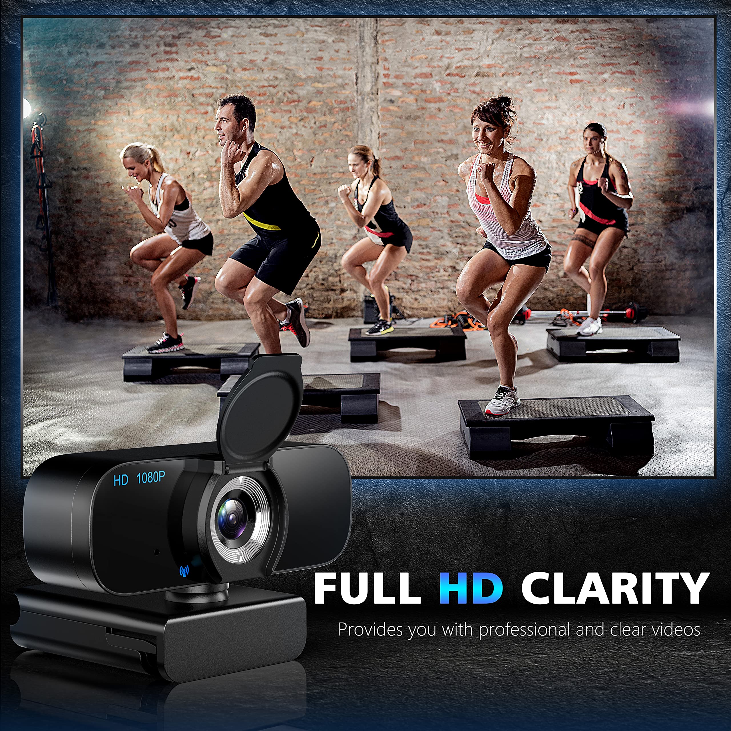 [Updated 2022 Version] Webcam HD 1080p Web Camera, USB PC Computer Webcam with Microphone, Laptop Desktop Full HD Camera Video Webcam, Pro Streaming Webcam for Recording, Calling, Conferencing, Gaming