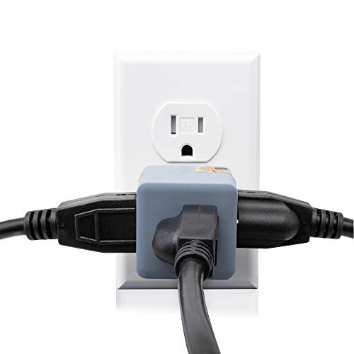 [UL Listed] Cable Matters 3-Pack 3 Outlet Wall Adapter (3 Outlet Power Cube Tap, Outlet Splitter, Multi Plug Outlet, 3 Way Plug Adapter, Outlet Extender) in Gray