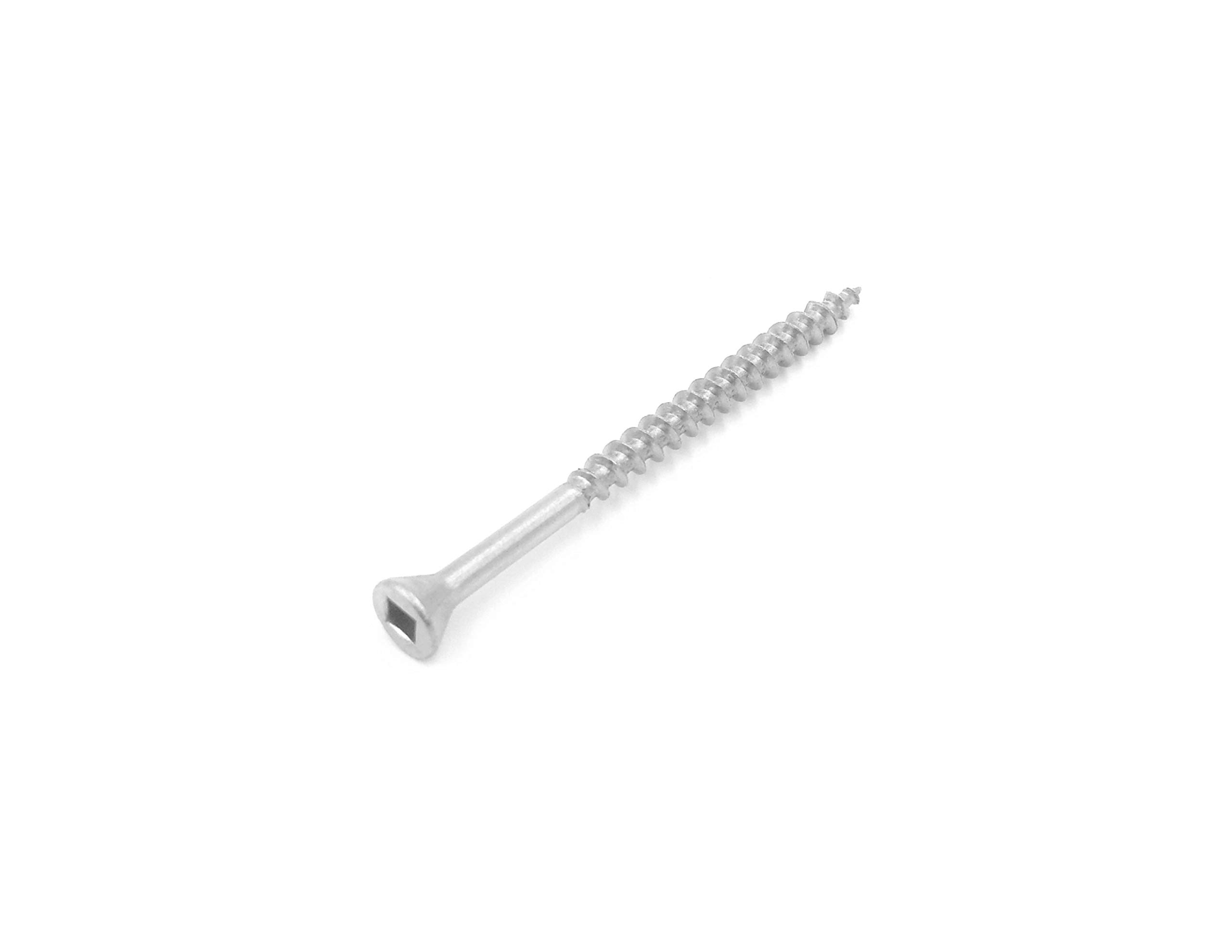 #9 x 3-1/2" Square Drive Flat Trim Head Deck Screw 316 Stainless Steel Type 17 (100pcs)