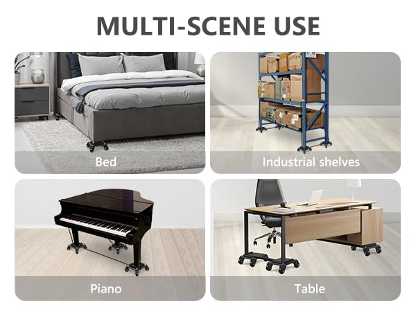 【Upgrade Large】KEDSUM Furniture Dolly with Baffle, 2000LBS Furniture Movers with 4 Wheels, Thickened Steel Panel Heavy Duty Dolly, Easy Sliders Dolly for Moving Appliances, Refrigerators, Sofa, Piano