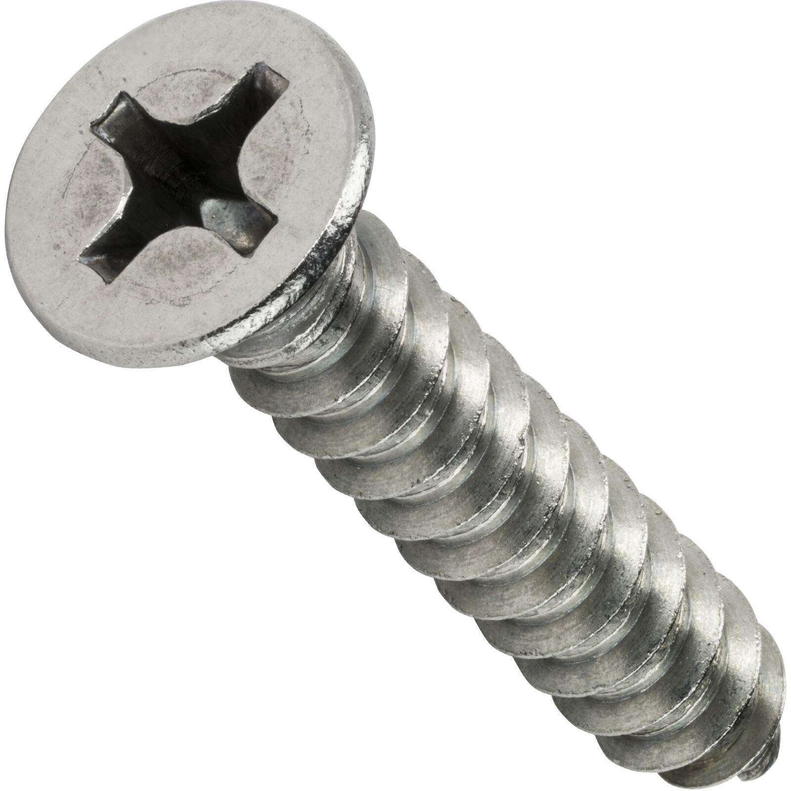 #0 x 5/16'' Phillips Flat Head Sheet Metal Screws Stainless Steel Qty 100