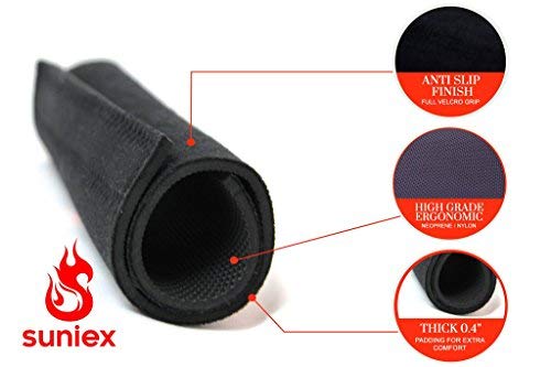 【Ver. 2】【SUNIEX】 HIGH DURABILITY Squat Pad - Fits ALL Olympic Bars - EASY CARRY – SUPER GRIP Design - Neck & Shoulder Protective Pad - Barbell Pad for Squats, Lunges, Weight lifting, Crossfit