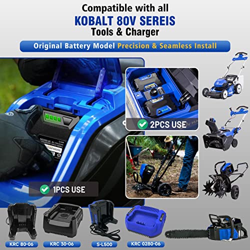 【Upgrade for Koablt 80V】 3.0Ah Replacement Battery for Kobalt 80V MAX Lithium-Ion Battery KB2580-06 KB680-06 KB280-06 2910303-RC for Cordless Power Tool High Capacity(NOT for GREENWORKS/POWERWORKS)