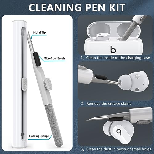 [Upgrade Secure Lock] Beats Studio Buds Case(2021)/Beats Studio Buds+Case(2023), TPU Anti-Lost Protective Case Cover for Beats Studio Buds Plus with Accessories Keychain/Cleaning Pen/Lanyard