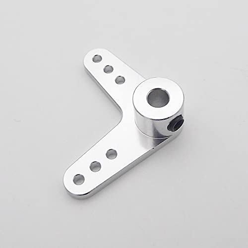 【Remote Control Toy Parts】 1PC 4mm Servo Arm Metal CNC Horn Steering Rudder Arm Adapter for RC Boat -Environmentally Friendly Materials (Color : Single arm)