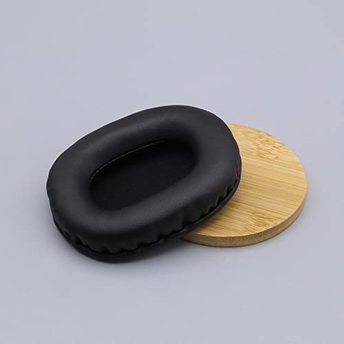 1 Pair Ear Pads Compatible with Creative Sound BlasterX H5 BlasterX H7 H5 H7 Headsets Protein Leather Foam Replacement Comfort Replacement Ear Cushions Black