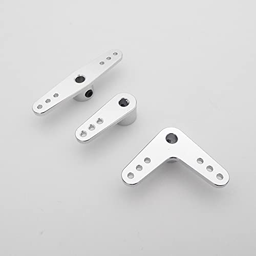 【Remote Control Toy Parts】 1PC 4mm Servo Arm Metal CNC Horn Steering Rudder Arm Adapter for RC Boat -Environmentally Friendly Materials (Color : Single arm)