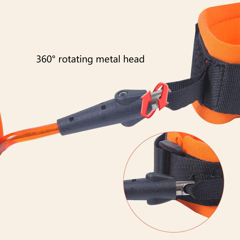 1 Pack Child Anti Lost Wrist Link,4.9ft(1.5M) Sturdy Flexible Safety Wristband Leash for Kids and Toddlers (Orange)2019