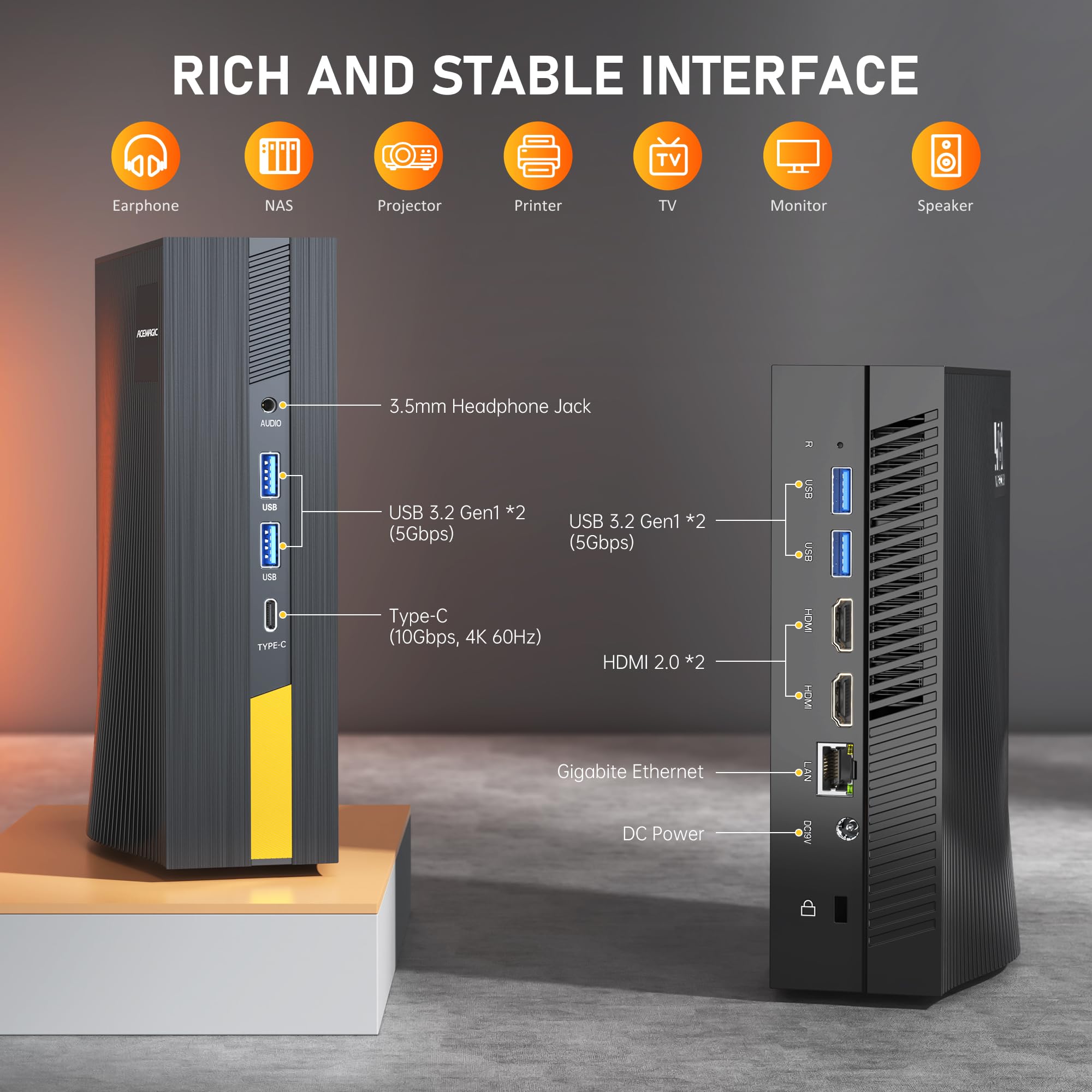[Office/Gaming PC] Mini PC Intel i7-11800H(8C/16T,24MB Smart Cache,up to 4.6 GHz) 16GB DDR4 512GB NVME SSD Mini Computers, Small Desktop Tower PC Support WiFi 6/BT 5.2/Type C/HDMI/4K Triple Display