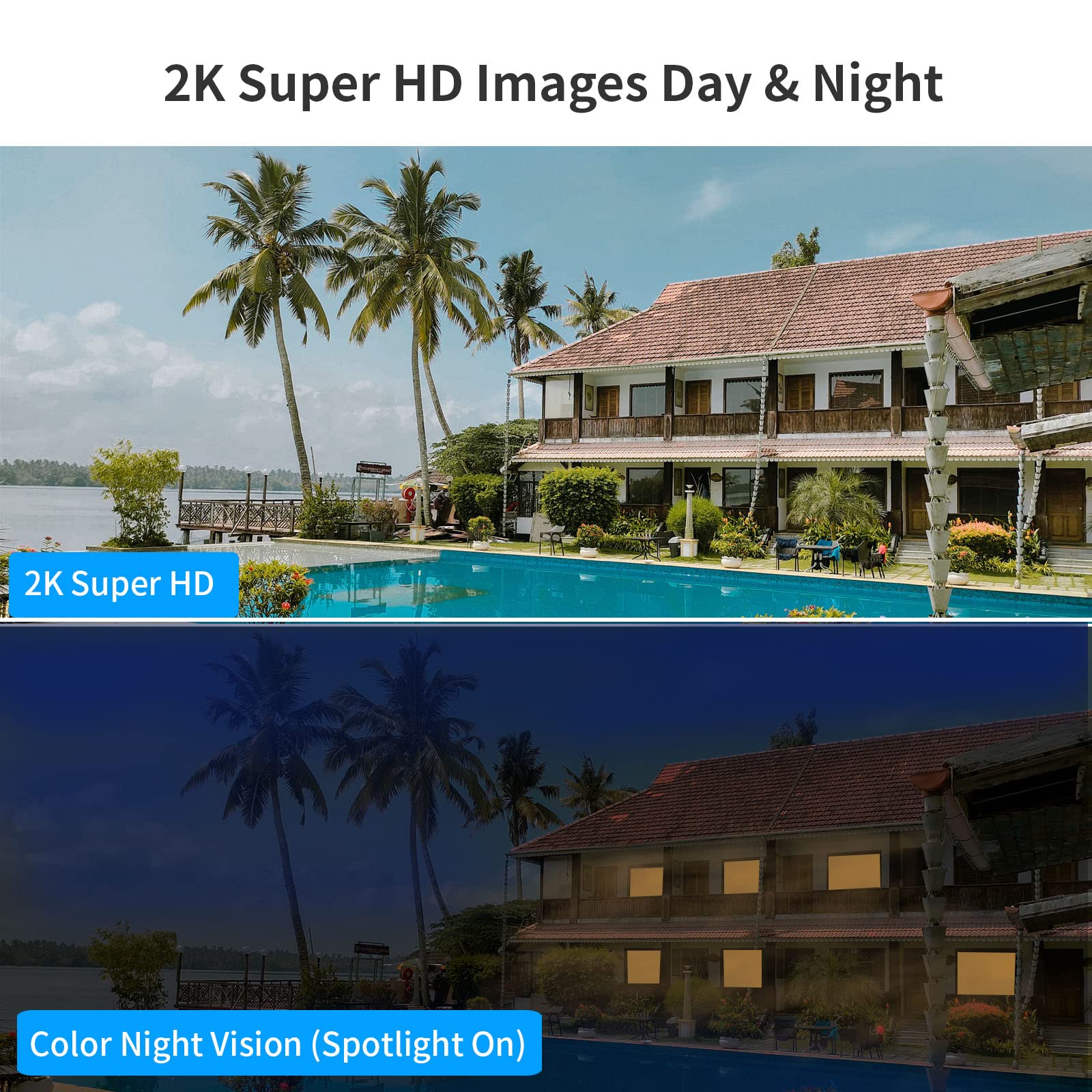 【2K, Auto Tracking】 STOXTAR Home Security Camera System Wireless, 8pcs 3MP PTZ WiFi Security Cameras Outdoor with Floodlight, 2-Way Audio, AI Human Detection, 10CH NVR with 1TB HDD for 24/7 Recording