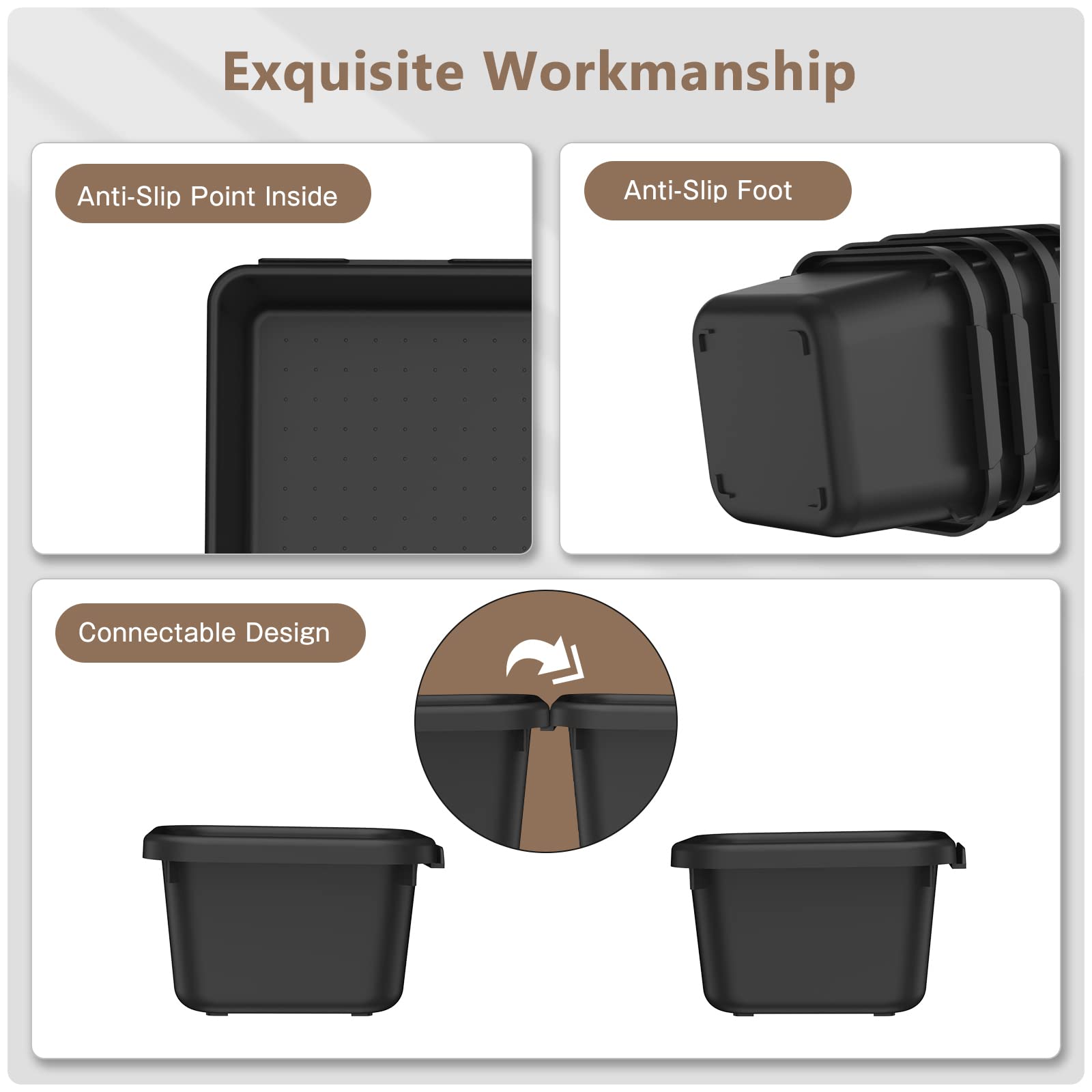 ใ๐ฏ๐ฎ๐ฃ๐ฐ๐ใใBlackใA-LUGEI Tool Box Organizer Tray Divider Set, Desk Drawer Organizer, Garage Organization and Storage Toolbox Accessories for Rolling Tool Chest Cart Cabinet Work Bench Parts Hardware