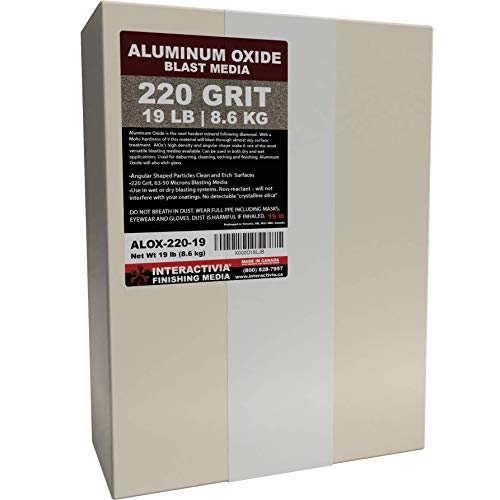 #220 Aluminum Oxide - 19 LBS - Ultra Fine Sand Blasting Abrasive Media for Blasting Cabinet and Blasting Guns.