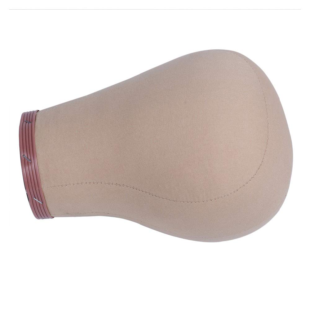 1 Piece 22 Inch Wig Head Cork Canvas Block Head Mannequin Head for Wigs Display Styling Manikin Head (22 inch)