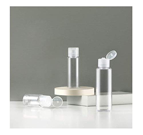 0.5oz Mini Clear Plastic Empty Bottle with Flip Cap Small Travel Bottles Storage Containers Jars for Cosmetic Sample Lotion Shower Gel Emulsion Toiletries - BPA-free - Set of 24