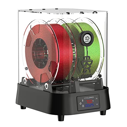 ăEIBOS Officială3D Printer Filament Dryer Cyclopes, 3D Printer Filament Dry Box with Fan, Adjustable Temp & Humidity Sensor, Compatible with PLA Nylon TPU PETG 1.75mm 2.85mm 3.00mm, Storage Box